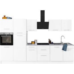 Wiho-Küchen wiho Küchen Küchenzeile Ela, Breite 340 cm, Soft-Close-Funktion, höhenverstellbare Füße, grau|weiß