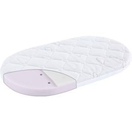 Träumeland Babymatratze Light passend für Hartan - 33 x 78 x 6 cm, oval, Träumeland, 6 cm hoch, (1-tlg), weiß