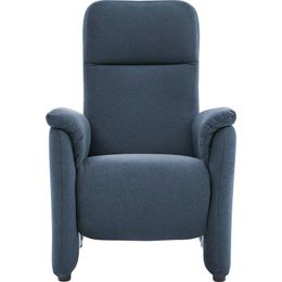 CALIZZA INTERIORS Relaxsessel Topas, inklusiver stufenloser Kopfteilverstellung und mit Verstellung, blau