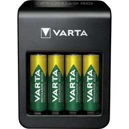 Varta Varta LCD Plug Charger+ 4x AA Accus Batterie-Ladegerät (2400 mA, Set, 5-tlg), schwarz