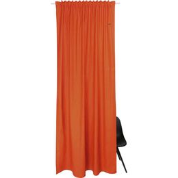 Vorhang Neo, Esprit, verdeckte Schlaufen (1 St), blickdicht, aus nachhaltiger Baumwolle, blickdicht, orange