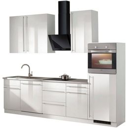 Wiho-Küchen wiho Küchen Küchenzeile Chicago, ohne E-Geräte, Breite 280 cm, grau|weiß