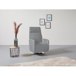 Inosign TV-Sessel Trivento, mit Relax- und Drehfunktion, auch in Cord, grau|silberfarben