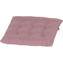 siena GARDEN Sitzauflage ATRIA Sitzkissen/Hockerauflage 48 x 48 cm, (geeignet für verschiedene Sitzflächen), Dessin Uni, 100% recyceltem Polyester, in verschiedenen Farben, rosa