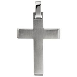 Jobo Kreuzanhänger Anhänger Kreuz, Edelstahl, silberfarben