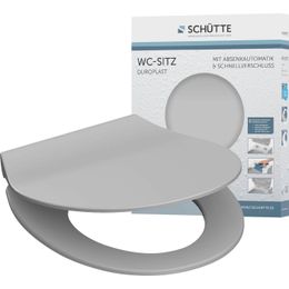 Schütte Schütte WC-Sitz SLIM, Duroplast, Absenkautomatik, Schnellverschluss, besonders flache Form, grau