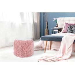 Kayoom Pouf Bobtail 125, modern, dekorativ, grau|rosa