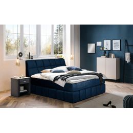 Places of Style Boxspringbett Paxton, Neue Toppervarianten!, blau