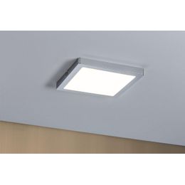 Paulmann LED Panel Atria, LED fest integriert, Warmweiß, silberfarben