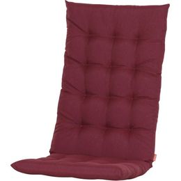 siena GARDEN Sesselauflage ATRIA, 123 cm, (passend für Hochlehner), Dessin Uni, 100% recyceltem Polyester, in verschiedenen Farben, rot