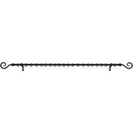 Gardinenstange Kringel, LICHTBLICK ORIGINAL, Ø 16 mm, 1-läufig, Fixmaß, mit Bohren, verschraubt, Metall, schwarz