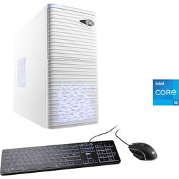 CSL Speed V25811 PC (Intel® Core i5 12400, Intel UHD Grafik, 8 GB RAM, 500 GB SSD, Luftkühlung), weiß