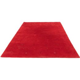 Wollteppich Gabbeh - Loribaft Softy - 242 x 172 cm - dunkelrot, morgenland, rechteckig, Höhe: 12 mm, Wohnzimmer, Einzelstück, rot