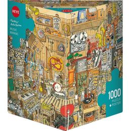 Heye Puzzle Music Maniac / Adolfsson, 1000 Puzzleteile, Made in Europe, bunt