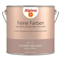 Alpina Wand- und Deckenfarbe Feine Farben No. 05 Dichter der Erde®, Nobles Erdbraun, edelmatt, 2,5 Liter, beige|braun