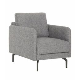 Hülsta Sofa hülsta sofa Sessel hs.450, Armlehne sehr schmal, Breite 70 cm, Alugussfuß Umbragrau, grau|schwarz