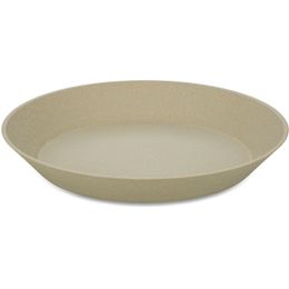 Koziol Suppenteller CONNECT PLATE, (4 St), biozirkuläremKunststoff+FSCHolz,spülmaschinengeeignet,melaminfrei,24cm, beige