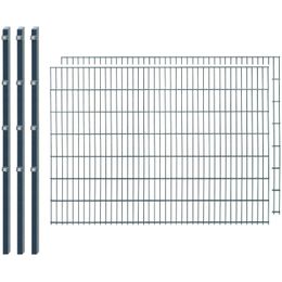 Arvotec Doppelstabmattenzaun EXCLUSIVE 143 zum Einbetonieren, (Set), Zaunhöhe 143 cm, Zaunlänge 2 - 60 m, grau