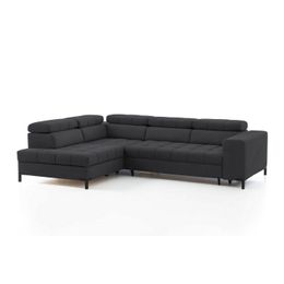 exxpo - sofa fashion Ecksofa Bocco, Wahlweise mit Bettfunktion und Bettkasten, 5 verstellbare Kopfstützen, braun