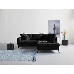 Inosign Ecksofa Lörby, Belastbarkeit bis 140kg pro Sitzplatz, auch mit Aqua clean-Bezug, schwarz