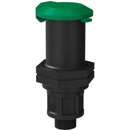 Kirchhoff Anschlussstück, PP Wassersteckdose für HDPE, 3/4" AG, grün|schwarz