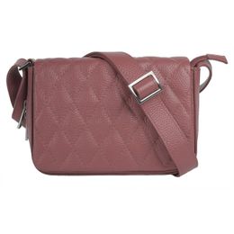 CLUTY Henkeltasche, echt Leder, Made in Italy, rosa