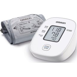 Omron Blutdruckmessgerät X2 Basic, klinisch validierte Genauigkeit mit nur einem Knopfdruck, weiß