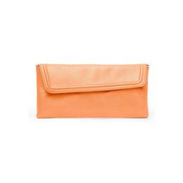 Gretchen Clutch Lyra Clutch, aus gewachstem Kalbsleder, orange