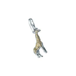 Giorgio Martello MILANO Charm-Einhänger Giraffe, Silber 925, braun