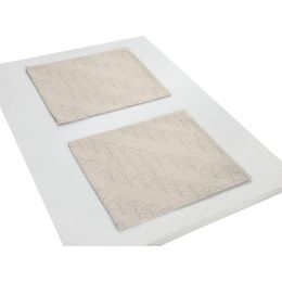 Platzset, Argentinian Criolla, Adam, (Packung, 2-St), beige|weiß