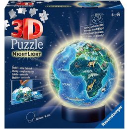 Ravensburger Puzzleball Nachtlicht Erde bei Nacht, 72 Puzzleteile, mit Leuchtsockel inkl. LEDs; FSC® - schützt Wald - weltweit, bunt