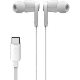 Belkin Rockstar In-Ear Kopfhörer mit USB-C-Stecker Headset (Geräuschisolierung), weiß