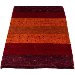 Wollteppich Gabbeh - Indus - 110 x 60 cm - mehrfarbig, morgenland, rechteckig, Höhe: 18 mm, Wohnzimmer, Handgeknüpft, Einzelstück mit Zertifikat, bunt