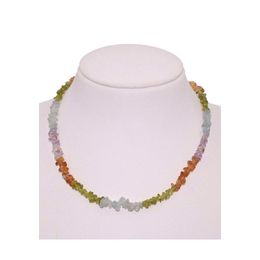 Firetti Collier Schmuck Geschenk Halsschmuck Halskette Edelstein Farbstein Peridot, Made in Germany - mit Peridot, Aquamarin, Citrin, Amethyst, blau|bunt|gelb|goldfarben|grün|lila