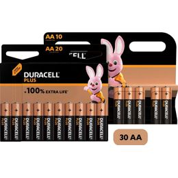 Duracell 20+10 Pack: 30x Mignon/AA/LR06 Batterie, LR06 (30 St), 1,5V, braun|schwarz