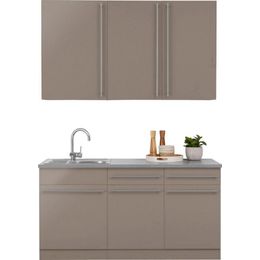 Wiho-Küchen wiho Küchen Küche Chicago, ohne E-Geräte, Breite 160 cm, braun|grau