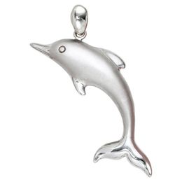 Jobo Kettenanhänger Anhänger Delfin, 925 Silber, silberfarben