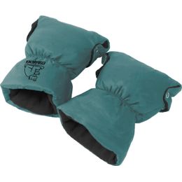 Heitmann Felle Kinderwagen-Handwärmer Eisbärchen Copy, Handschuhe für den Kinderwagen, Handmuff mit praktischen Druckknöpfen, grün