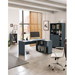 Schildmeyer Büro-Set Serie 500, bestehend aus 1 Regal, 1 Schrank, 1 Regalkreuz, blau
