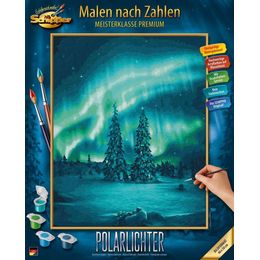 Schipper Malen nach Zahlen Meisterklasse Premium - Polarlichter, Made in Germany, blau|grün