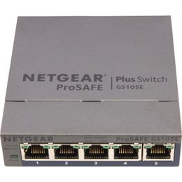 Netgear GS105E v2 Netzwerk-Switch, grau