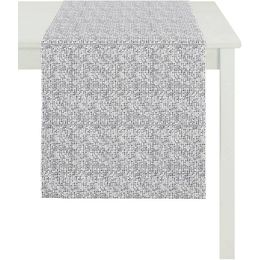 Apelt Tischläufer 3948 OUTDOOR, Jacquard, Sommerdeko, Sommer (1-tlg), grau|weiß