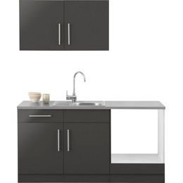 Wiho-Küchen wiho Küchen Küche Cali, wahlweise mit E-Geräten, Breite 160 cm, grau