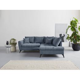 Inosign Ecksofa Lörby L-Form, Belastbarkeit bis 140kg pro Sitzplatz, auch mit Aqua clean-Bezug, blau|grau