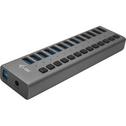 i-tec USB 3.0 Charging HUB 13 port + Power Adapter 60W USB-Ladegerät, grau