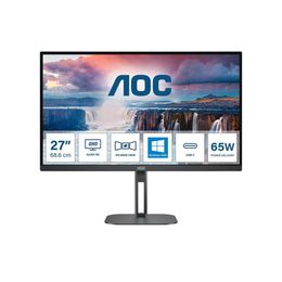 AOC Q27V5N/BK Gaming-Monitor (68,5 cm/27 ", 2560 x 1440 px, 4 ms Reaktionszeit, 75 Hz, VA LCD), schwarz