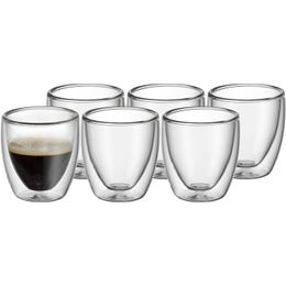 WMF Gläser-Set Kult, Glas, wärmeisolierend, 6-teilig, weiß