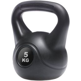 Endurance Kettlebell 5 kg, aus bodenschonendem Material, schwarz