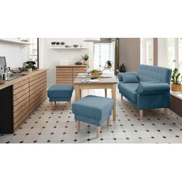 Home Affaire Hocker Scalea, mit Federkern-Polsterung, blau