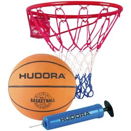 Hudora Basketballkorb Hudora Slam It (Set, 3-St., Basketballkorb mit Ball und Pumpe), rot